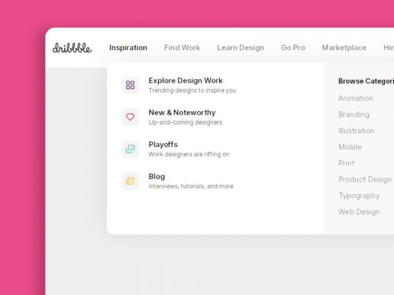 Dribbble Like Navigation Menu - Untree