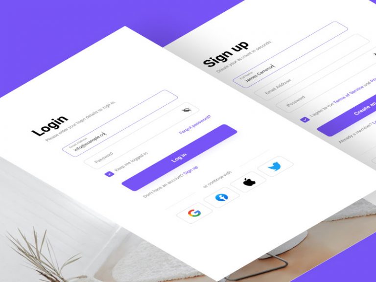 Free Modern Login & Signup Form Fully Responsive - Untree