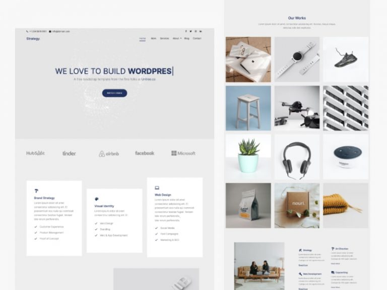Minimal Free Bootstrap Portfolio Template Untree