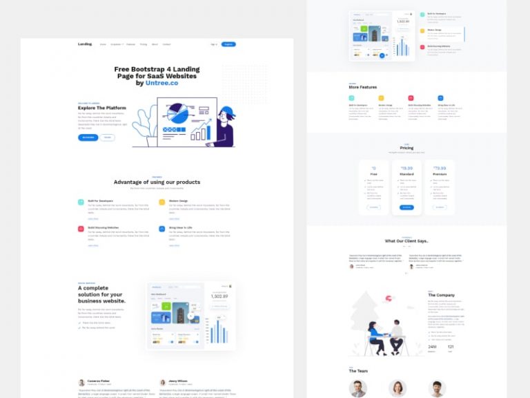 Landing Free Bootstrap 4 template for Landing Pages - Untree